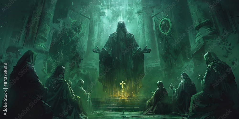 Cursed Covenant: Demonic Cultists Pledging Allegiance to the Dark One ...