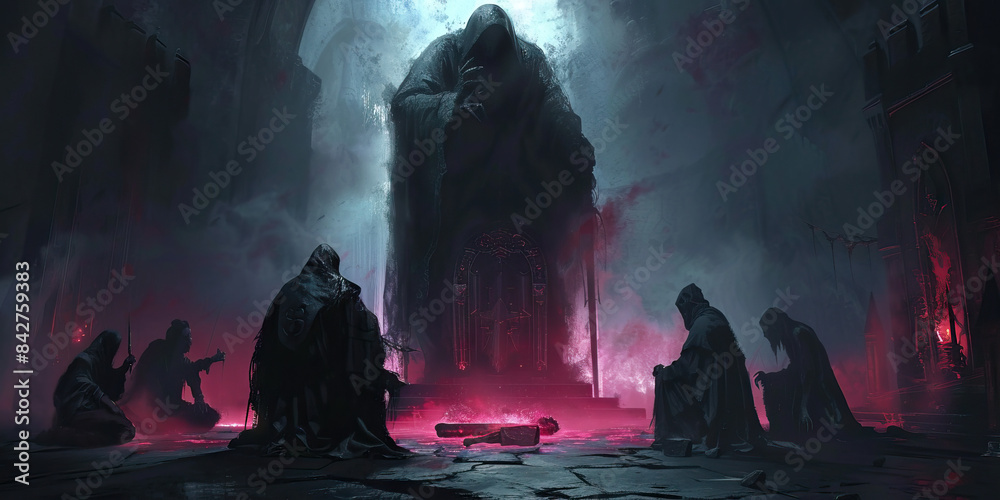 Cursed Covenant: Demonic Cultists Pledging Allegiance to the Dark One ...