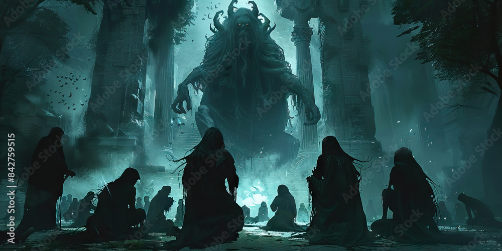 Cursed Covenant: Demonic Cultists Pledging Allegiance to the Dark One ...