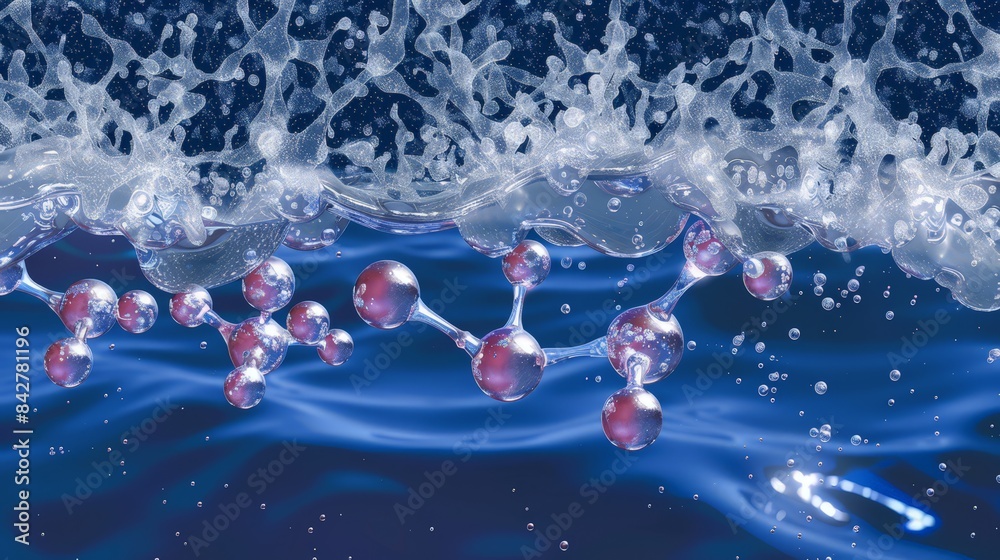 Illustrate a water molecule forming hydrogen bonds with other water ...