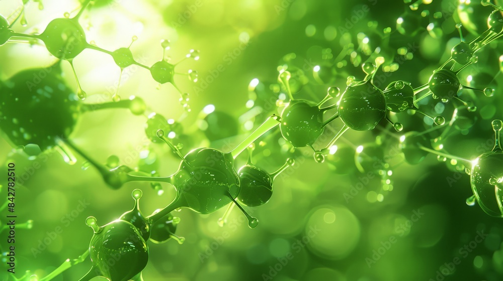 Illustrate the molecular structure of chlorophyll, showing its role in ...