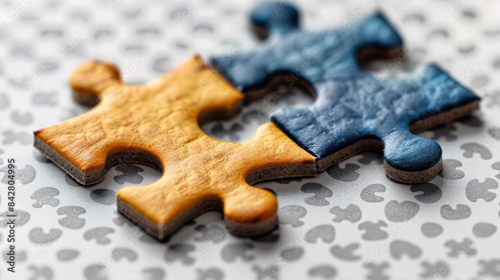 Puzzle Pieces Connecting: Capture two puzzle pieces connecting ...
