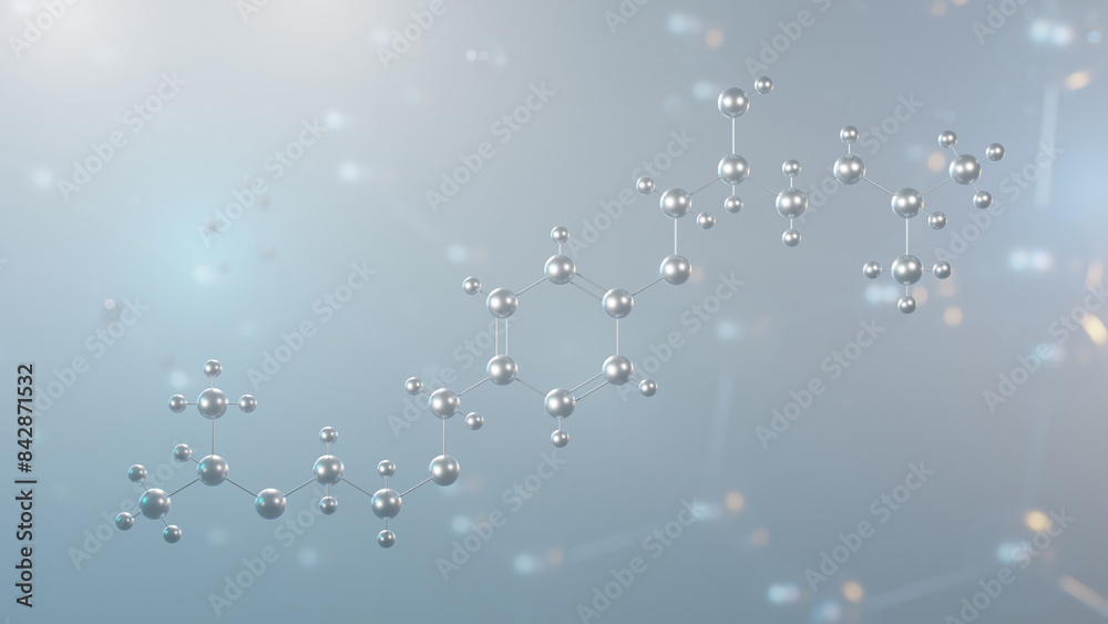 bisoprolol molecular structure, 3d model molecule, zebeta, structural ...
