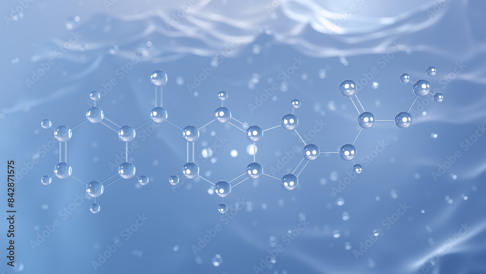 mebendazole molecular structure, 3d model molecule, vermox, structural ...