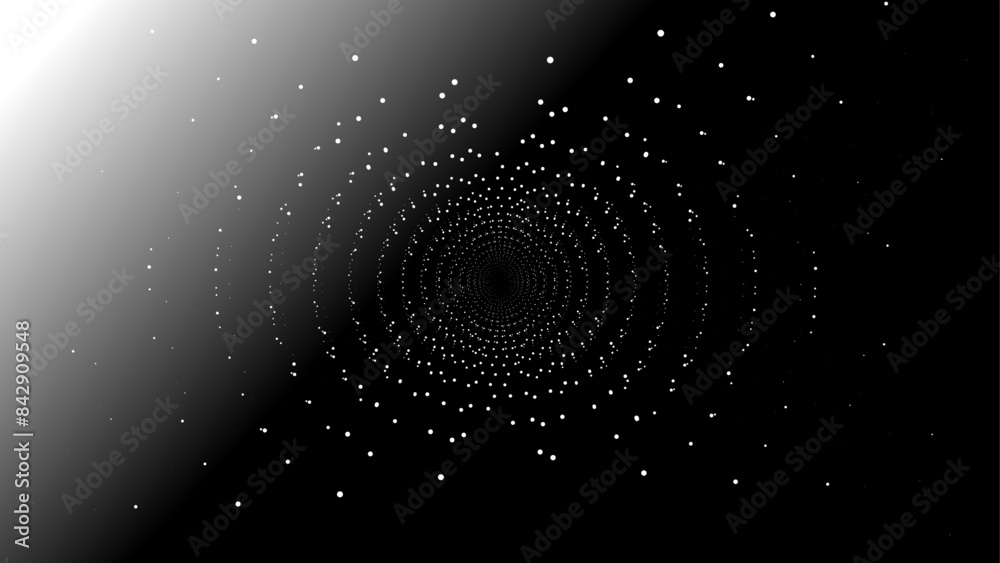 The vector dotted spiral vortex graphic is a visually interesting and ...