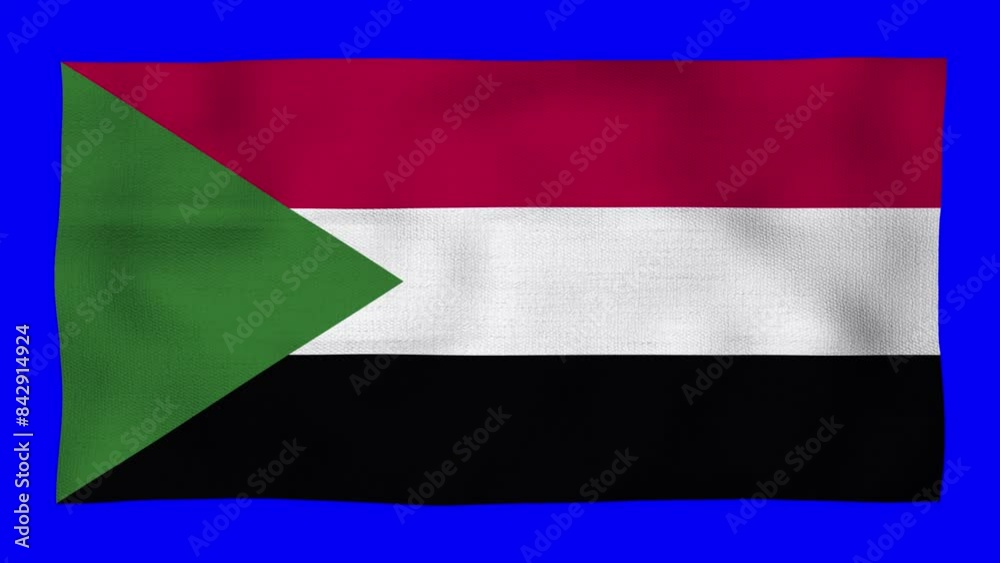 Sudan's National Flag in a Dynamic Display: A Sign of Strength and ...