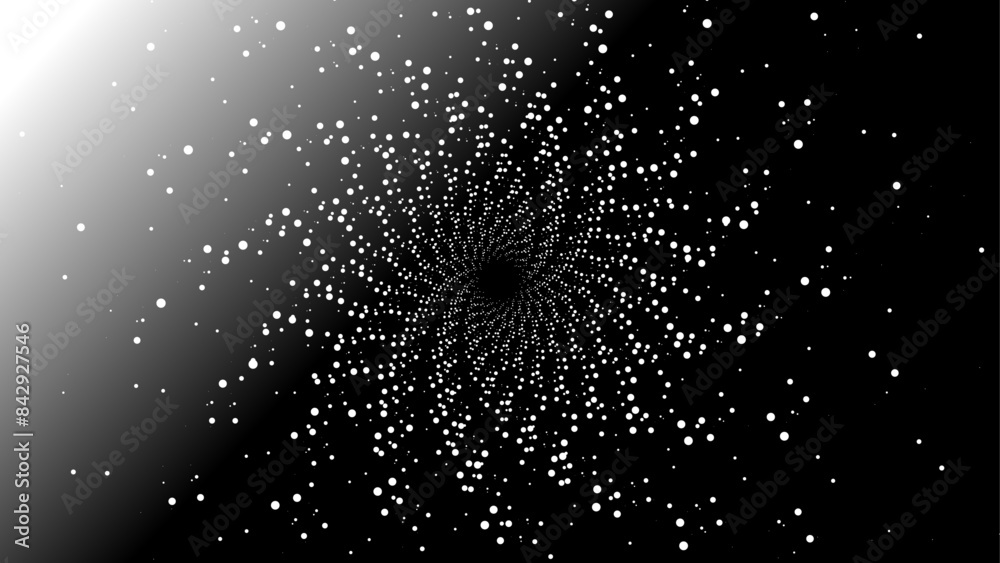 The vector dotted spiral vortex graphic is a visually interesting and ...