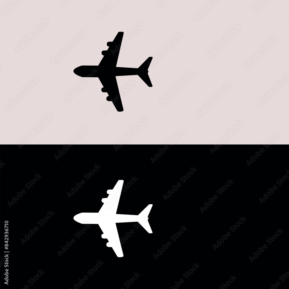 Airplane icon takeoff logo black pictogram set vector or plane take off ...