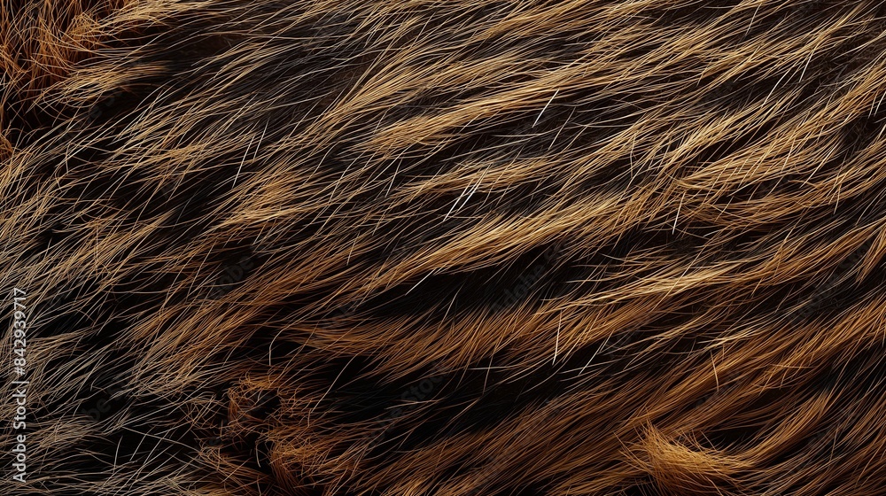 Seamless image of coarse, bristly boar fur, emphasizing the rugged ...