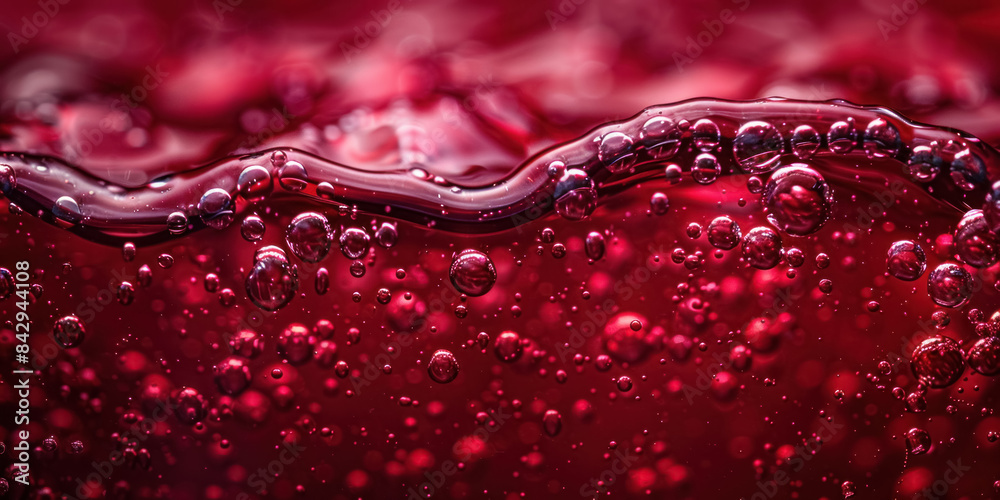 Red Wine Splashing with Bubbles and Dew Point on Glass - Abstract Wine ...