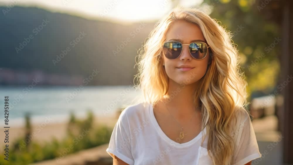 Woman Beautiful Face. Fashionable and Glamour Lady Person. Young Modern ...