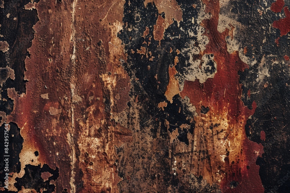Capturing decay and abandonment, this rusty metal background with ...