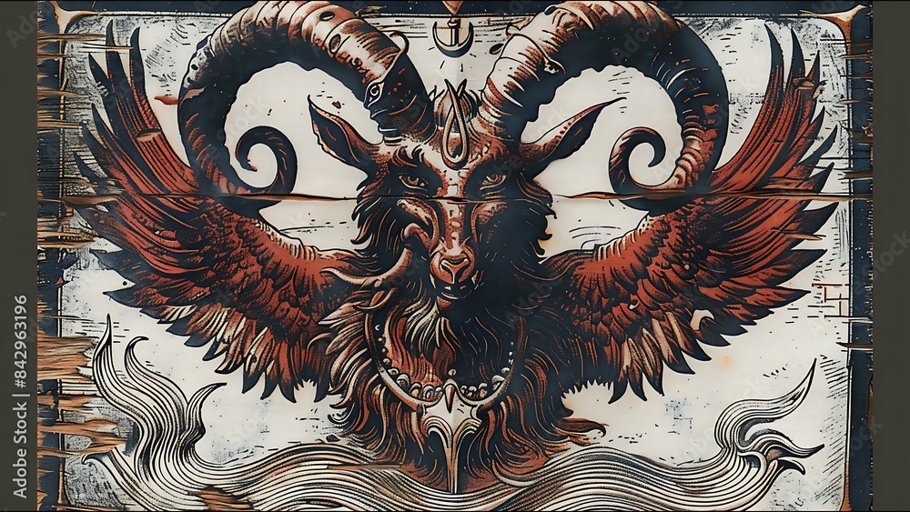 Ancient Scroll Unholy Scripture Demonic Depiction Dark Magick Satanic ...