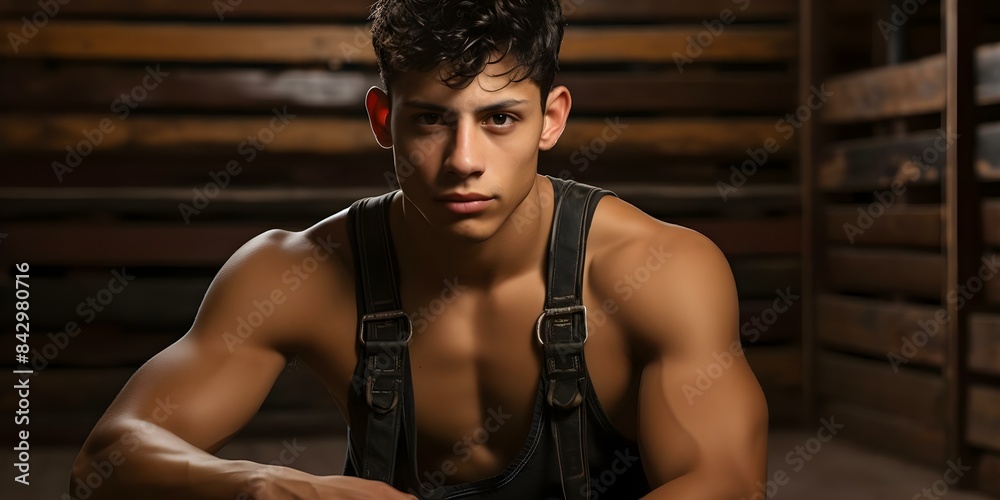 Attractive Latino male model with boyish look athletic build and sporty ...