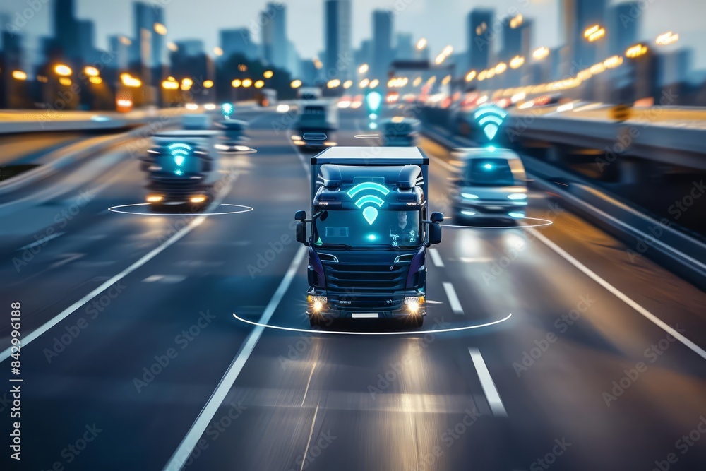 Fleet management visualized with GPS tracking and realtime monitoring ...