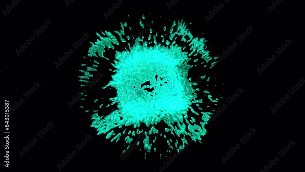 Explosion shockwave effect and divergent wave on a transparent ...
