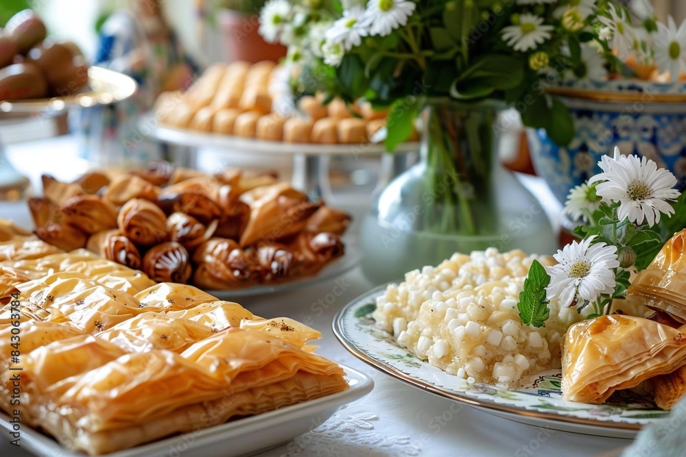 Dormition of the Theotokos (Orthodox Christian). A table setting with ...
