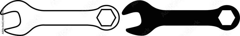 Wrench Cut File, SVG file for Cricut and Silhouette , EPS , Vector, DXF ...