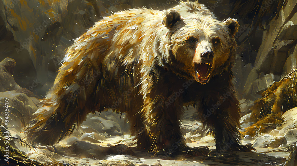 Cave Bear Ursus spelaeus extinct mammal of Pleistocene Europe Capture ...