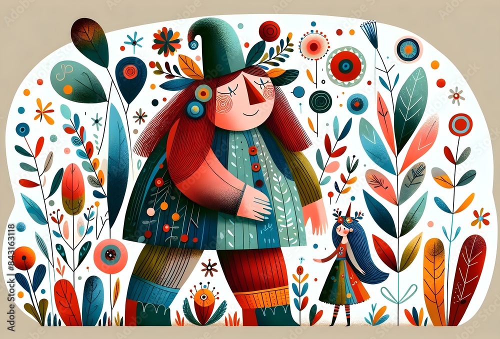 Ilustración infantil. seres mágicos, seres fantásticos, cuento de hadas ...