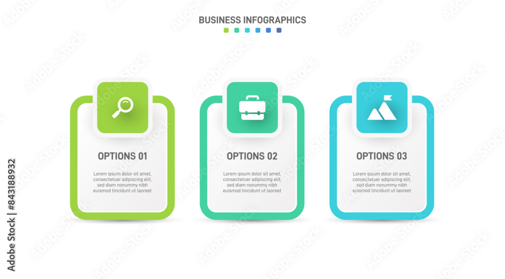 Horizontal progress bar featuring 3 arrow-shaped elements, symbolizing ...