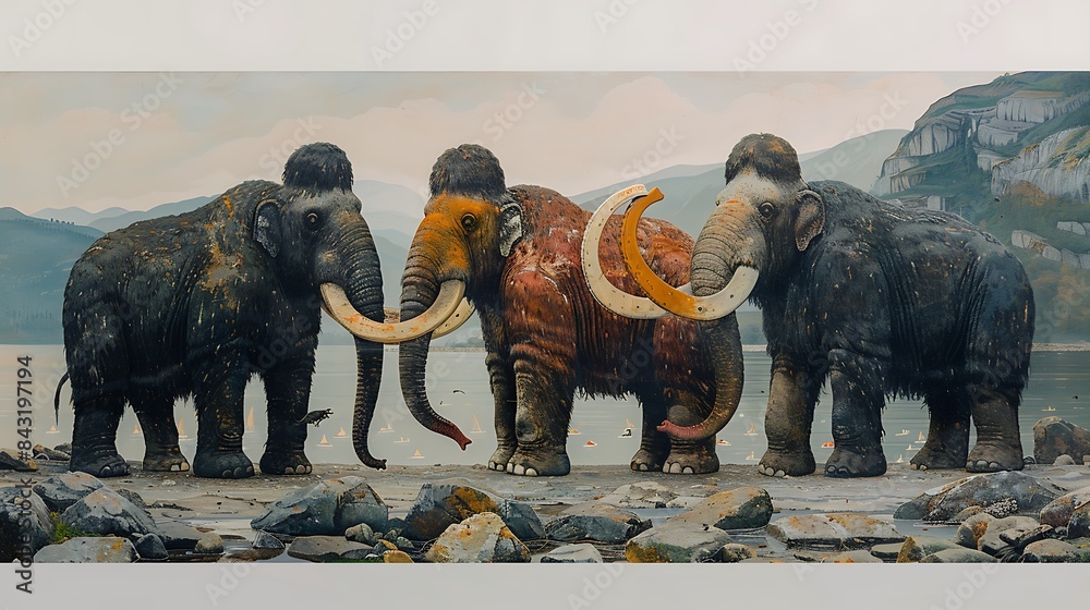 Woolly Mammoth Mammuthus primigenius extinct giant of the Ice Age ...