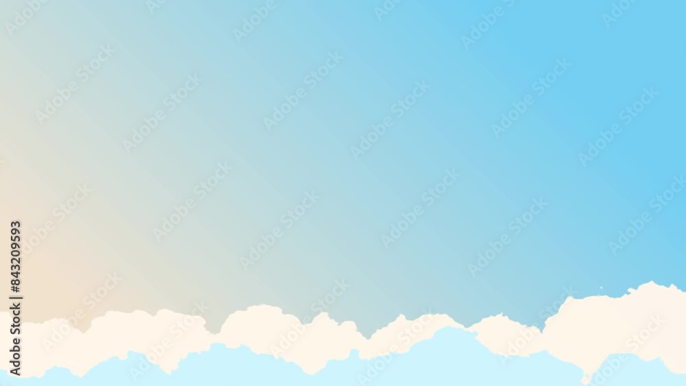 Cartoon style seamless cloud looping animation. Animated Cloud ...