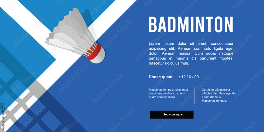 Attractive editable vector badminton shuttlecock background for any ...