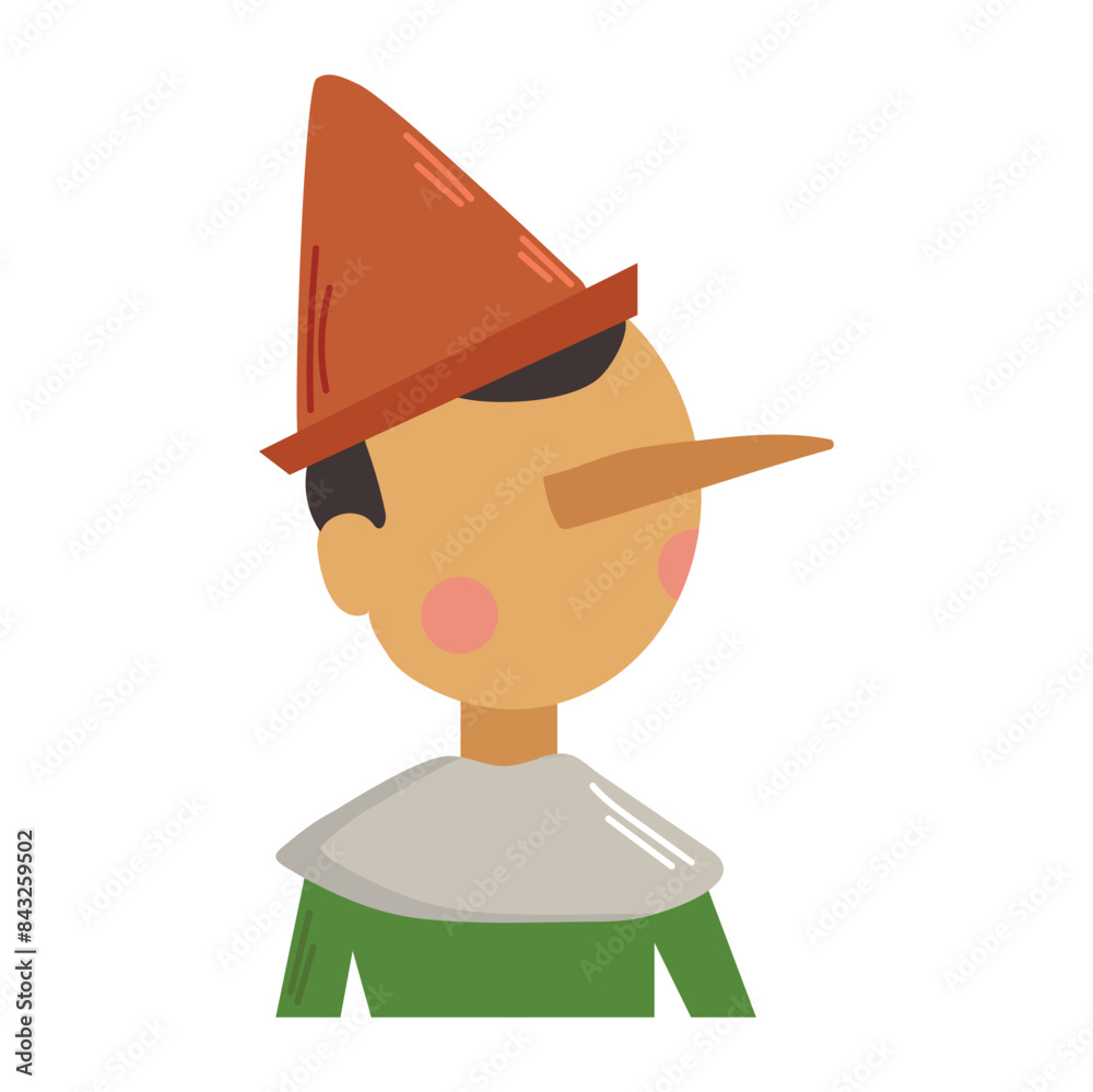Pinocchio icon clipart avatar logotype isolated vector illustration ...