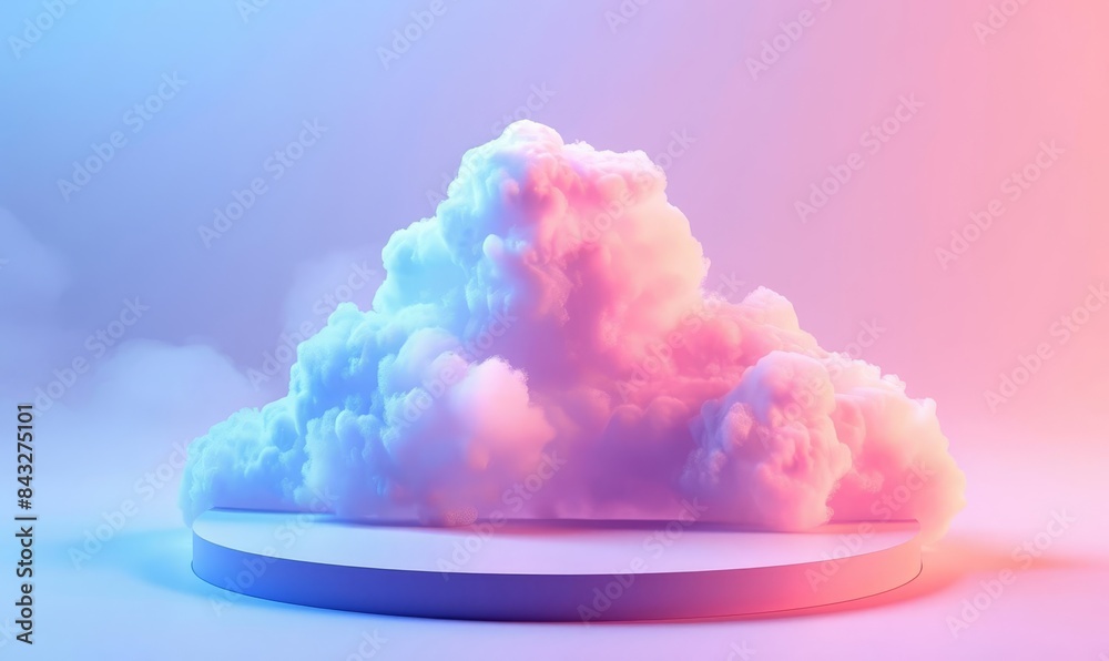 Cloud storage subscription icon 3d blender pastel color Abstract ...