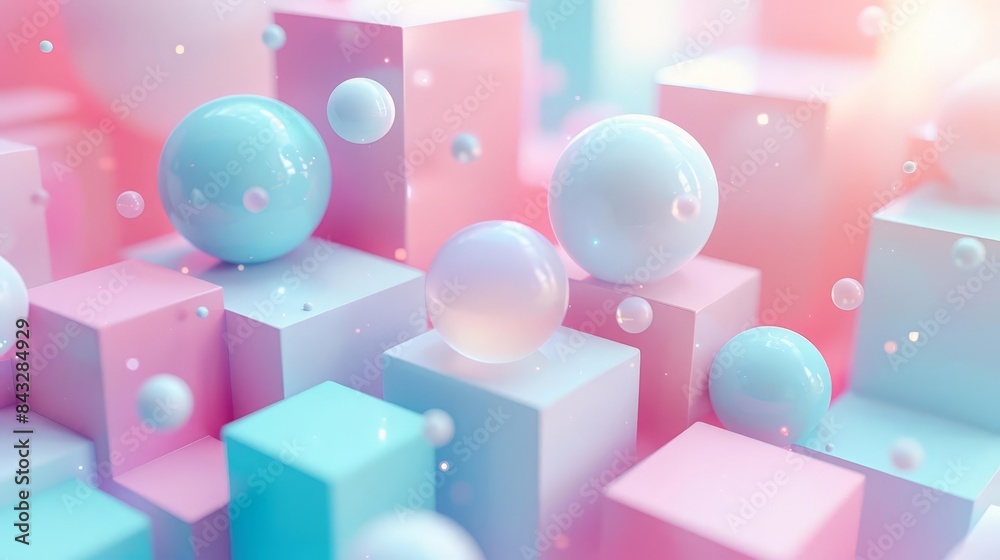 Software licenses icon 3d blender pastel color Abstract background with ...
