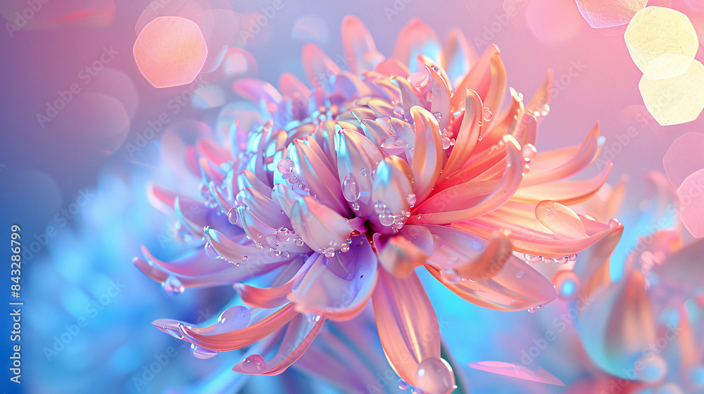 Colorful flower graphic poster PPT background, abstract flower computer ...