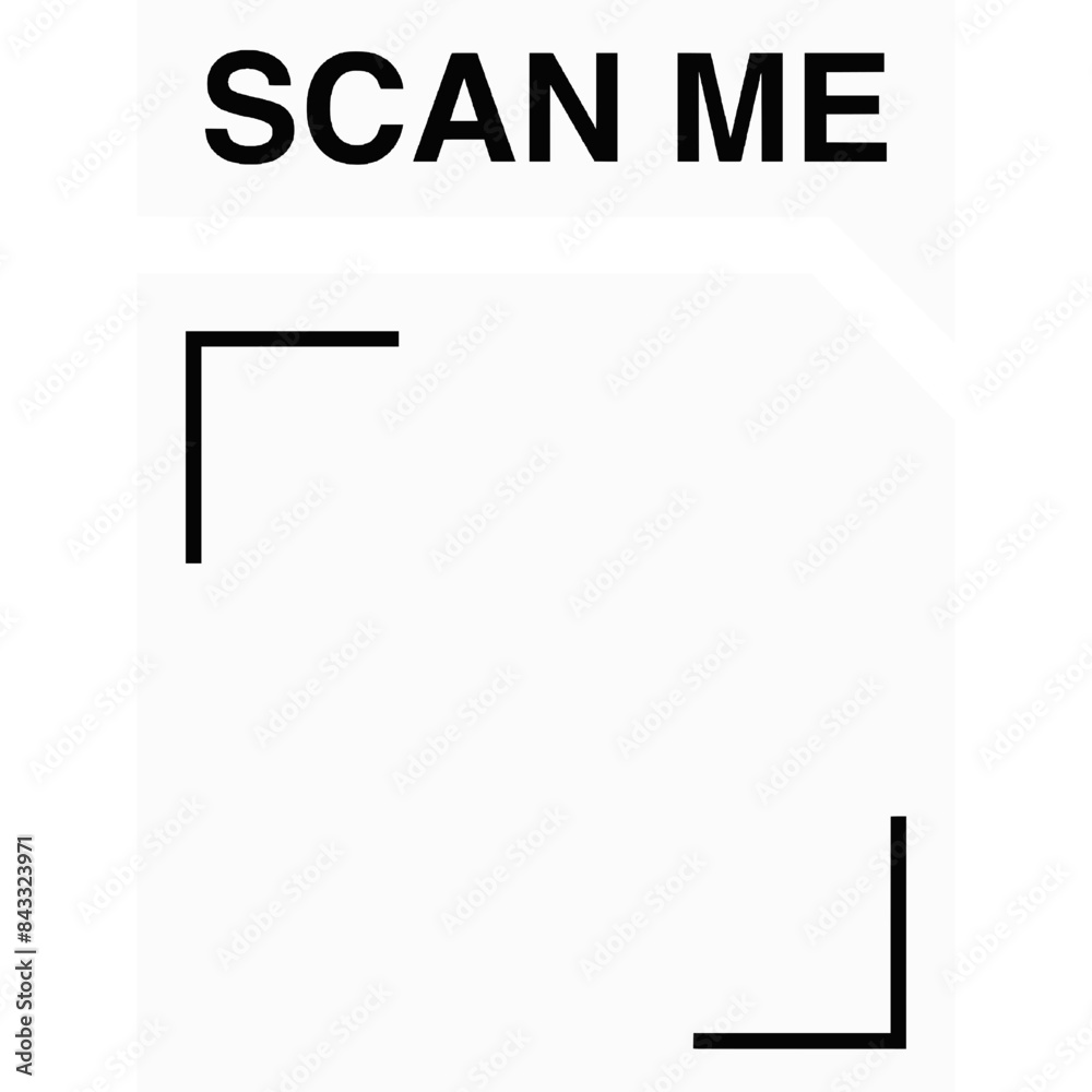 Vetor de QR code frame. QR code mockup. Scan me text. Social media ...