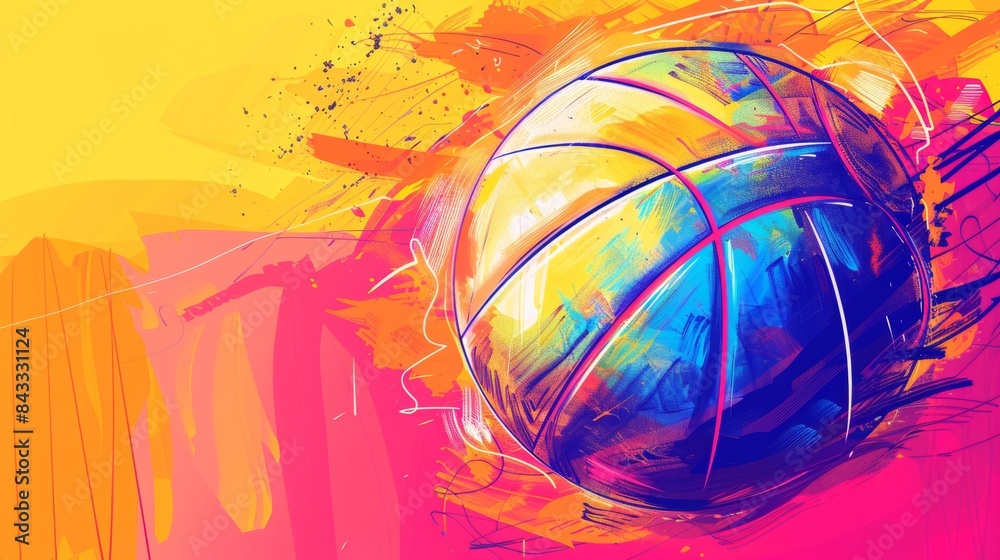 Volleyball tournament simple vector background, banner, poster with ...