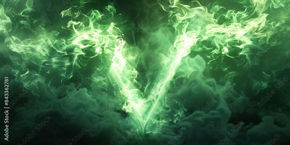 Alphabet powerful font letter. Letter V made of fire flames with red ...