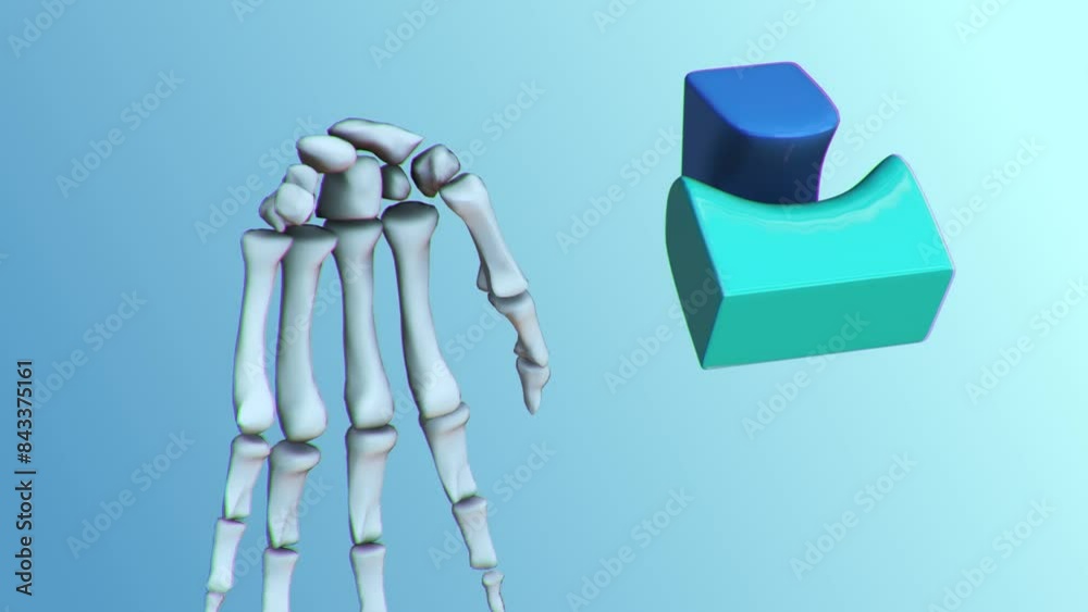 Labeled skeleton connections scheme. Educational anatomical diagram ...
