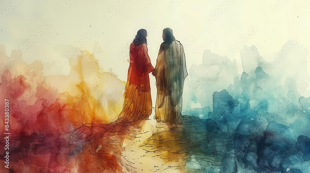 Torah study session flat design side view concepts of Judaism ...