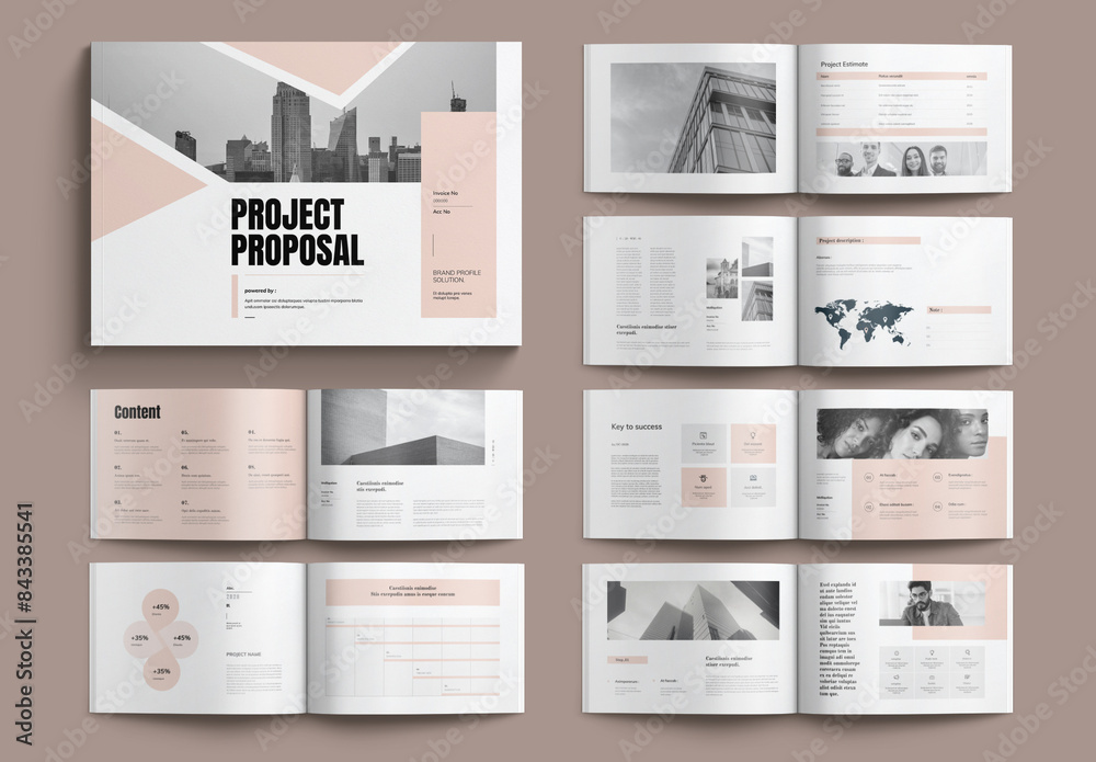 Project Proposal Layout Stock Template | Adobe Stock