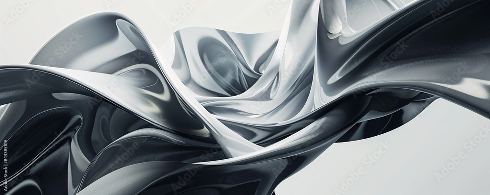 Dynamic interplay of geometric forms and negative space, creating a ...