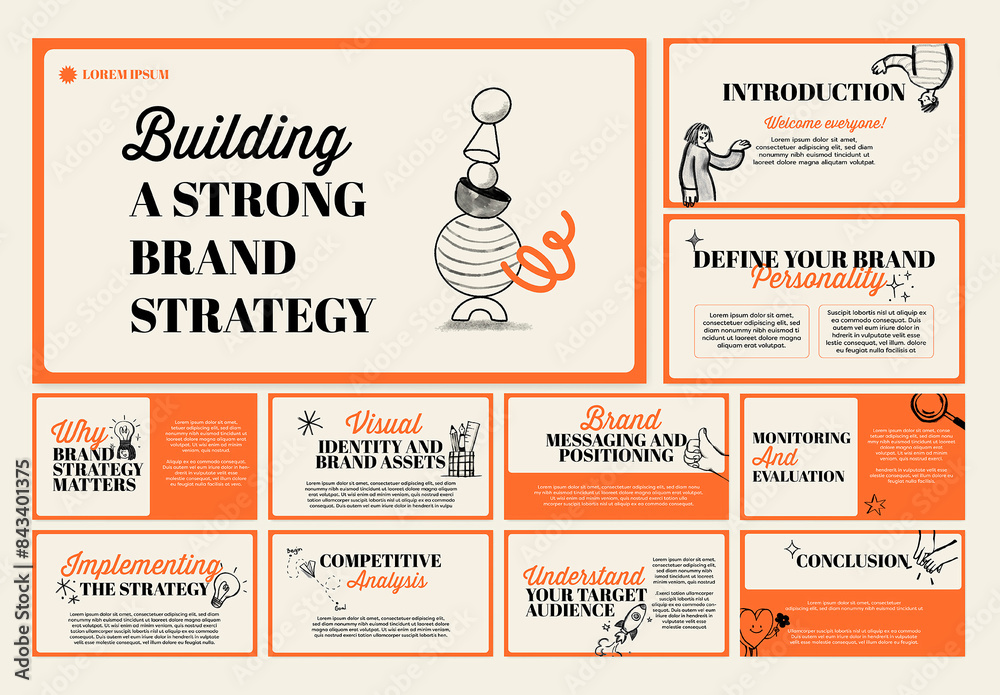 Brand Strategy Presentation Template Stock Template | Adobe Stock