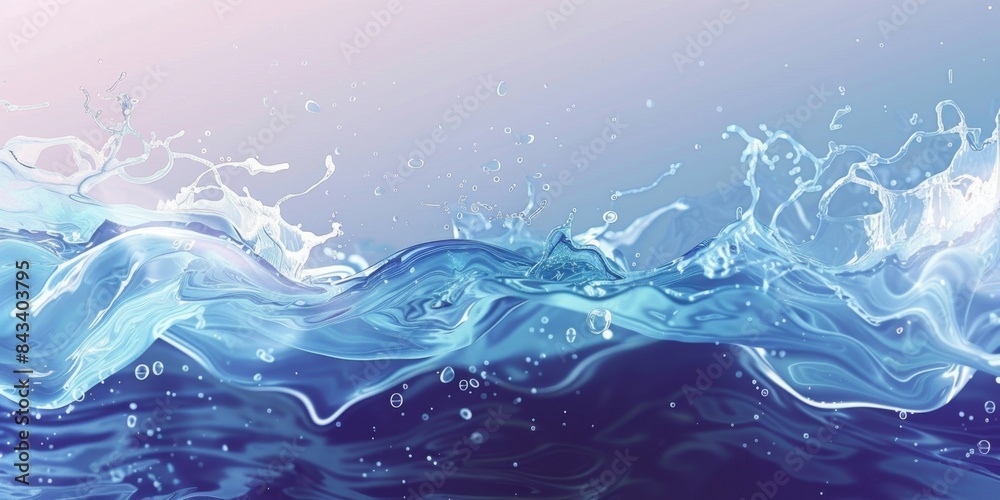 Refreshing Waves: Pure Water Ripples and Splashes in 4K HD，Liquid water ...