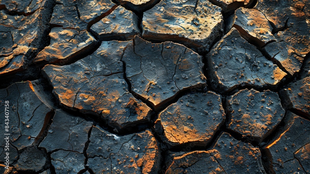 cracked Earth with deep fissures Stock Photo | Adobe Stock