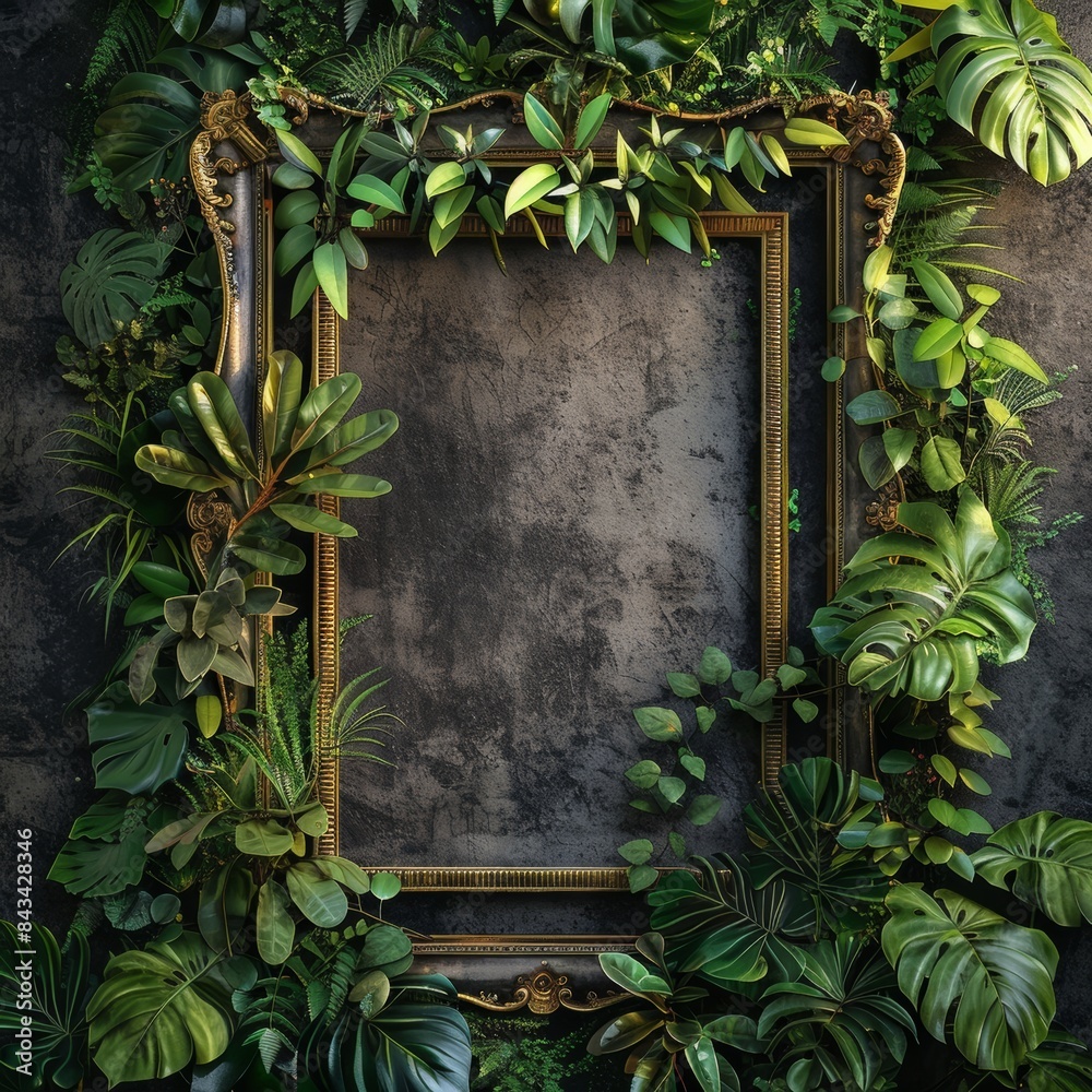 Vertical garden nature backdrop, copy space, living green wall indoors ...