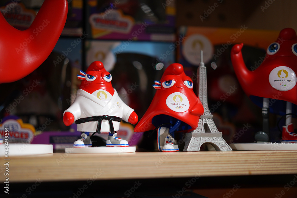 The Phryges, The official mascots for the Paris 2024 Olympics Stock ...