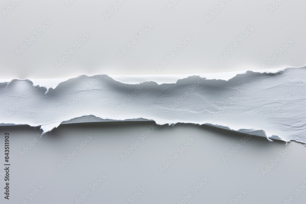 Abstract minimalist art featuring a detailed torn paper texture ...