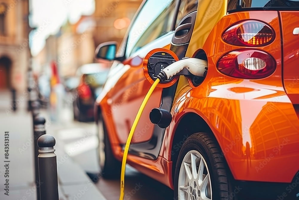 Charging electric car using diesel generator for power supply to ...