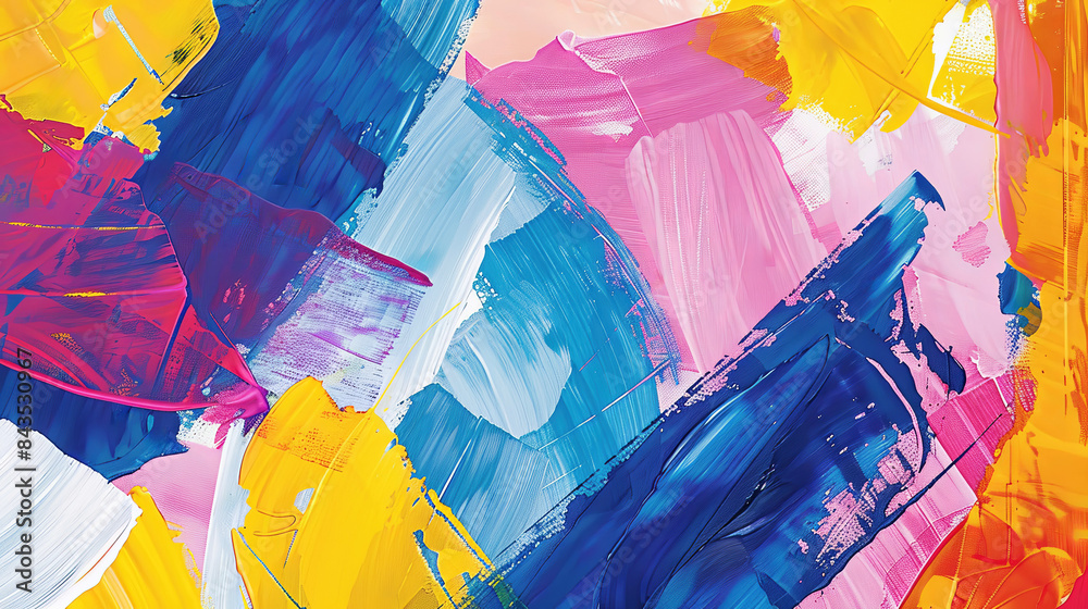 Bold and vibrant Neo-Fauvism style abstract art background with ...