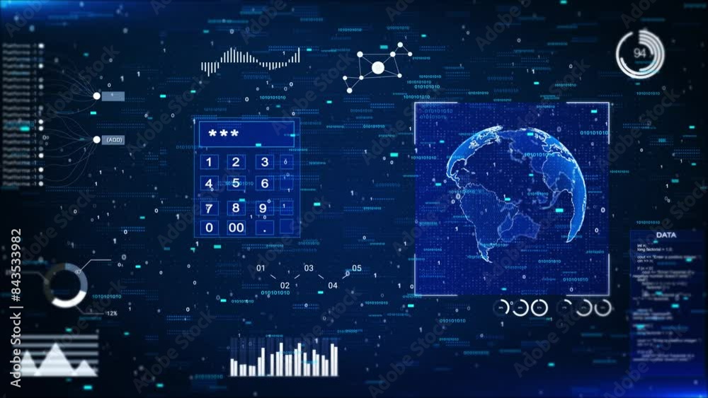 Technology hologram HUD Hi-tech interfaces layout stage background ...