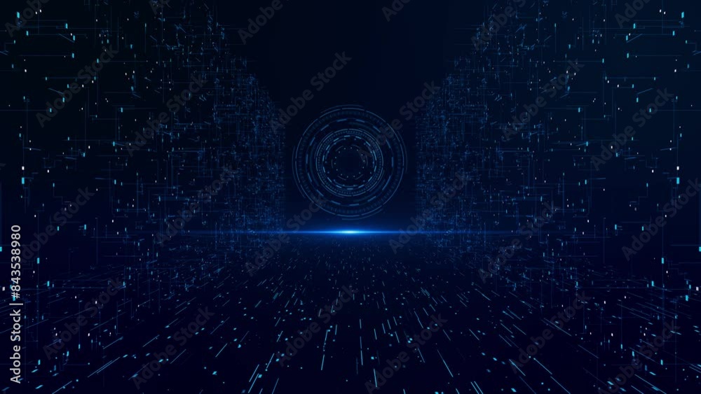 Digital Sci-Fi Deep cyber stage waves technology cyber lines background ...