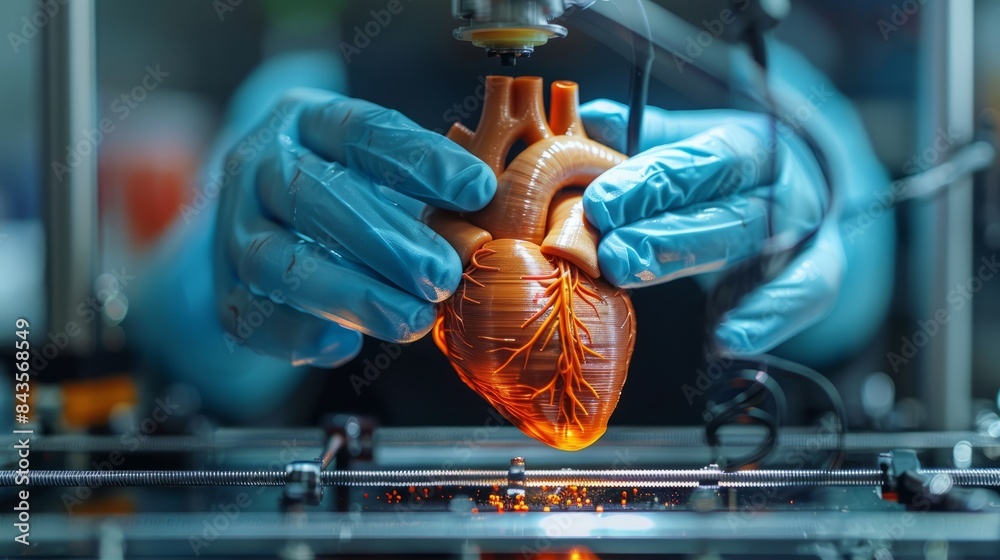 Exhibiting a 3D-printed heart model, a Design Engineer embodies the ...